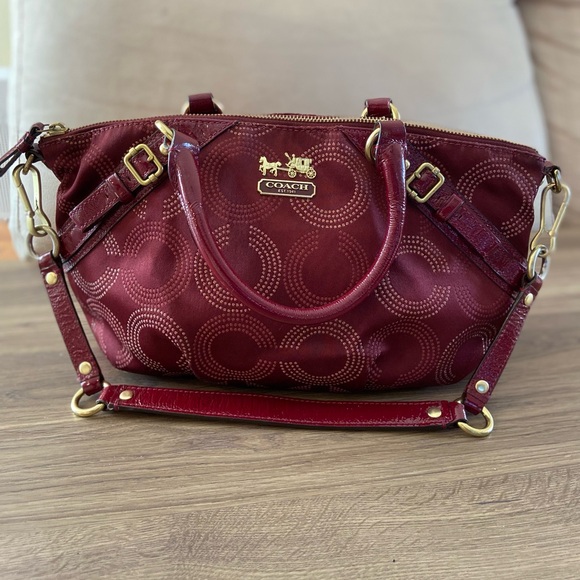Coach | Bags | Coach Madison Sophia Op Art Satchel Shoulder Bag | Poshmark